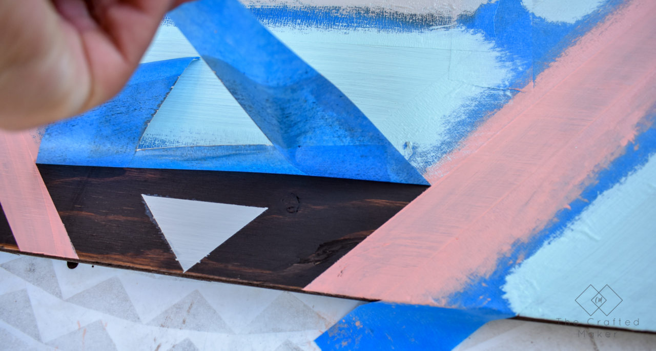 Geometric Scrap Wood Wall Art - The Crafted Maker